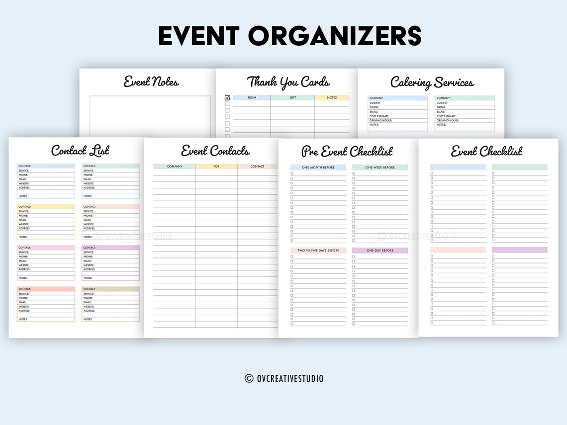 Editable Event Planner Bundle, Printable, Digital, Party Planner, Event ...