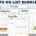 Editable to Do List Template Bundle | Daily, Weekly to Do List Planner ...
