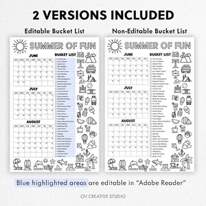 2025 Summer Coloring Calendar, Printable Kids Summer Planner, Summer ...