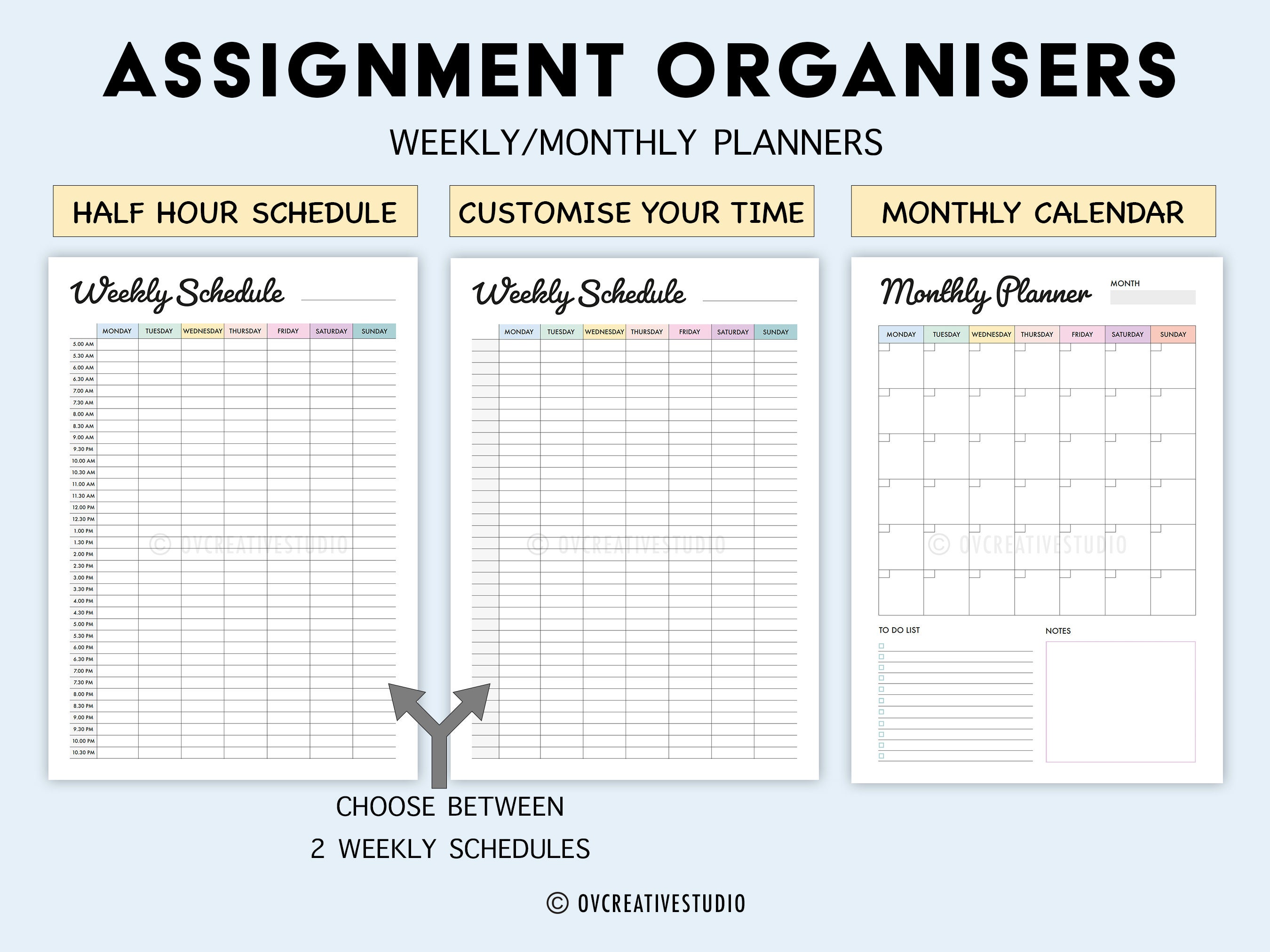 Editable Assignment Planner, Assignment Tracker | Study Planner ...