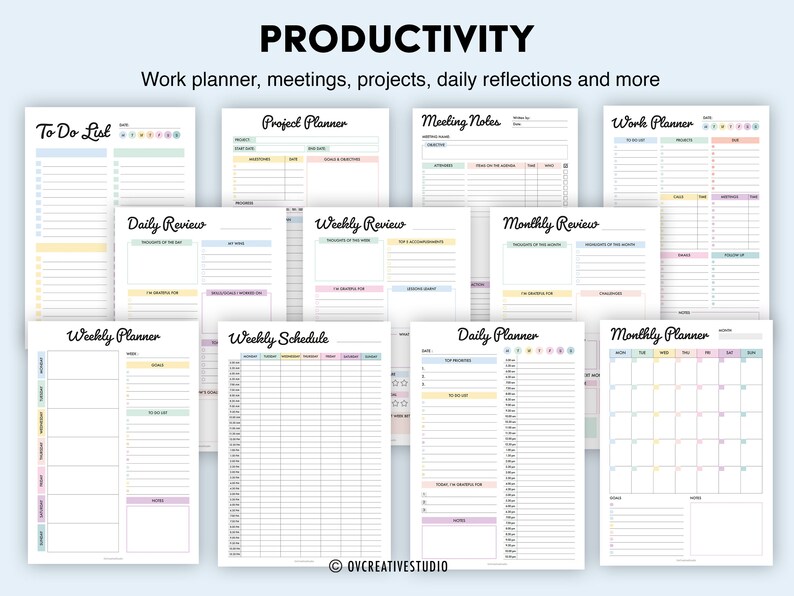 Personal Planner Bundle Printable Digital Fillable PDF - Etsy