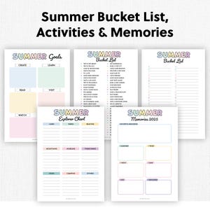 2025 Summer Planner for Kids | Kids Summer Schedule, Chores, Checklist ...