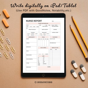 Editable Nurse Report Sheet | Printable, Digital | Nurse Brain Sheet ...
