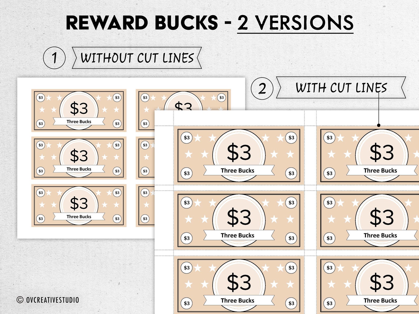 Editable Kids Reward Bucks | Printable | Mom Bucks, PDF Reward System ...