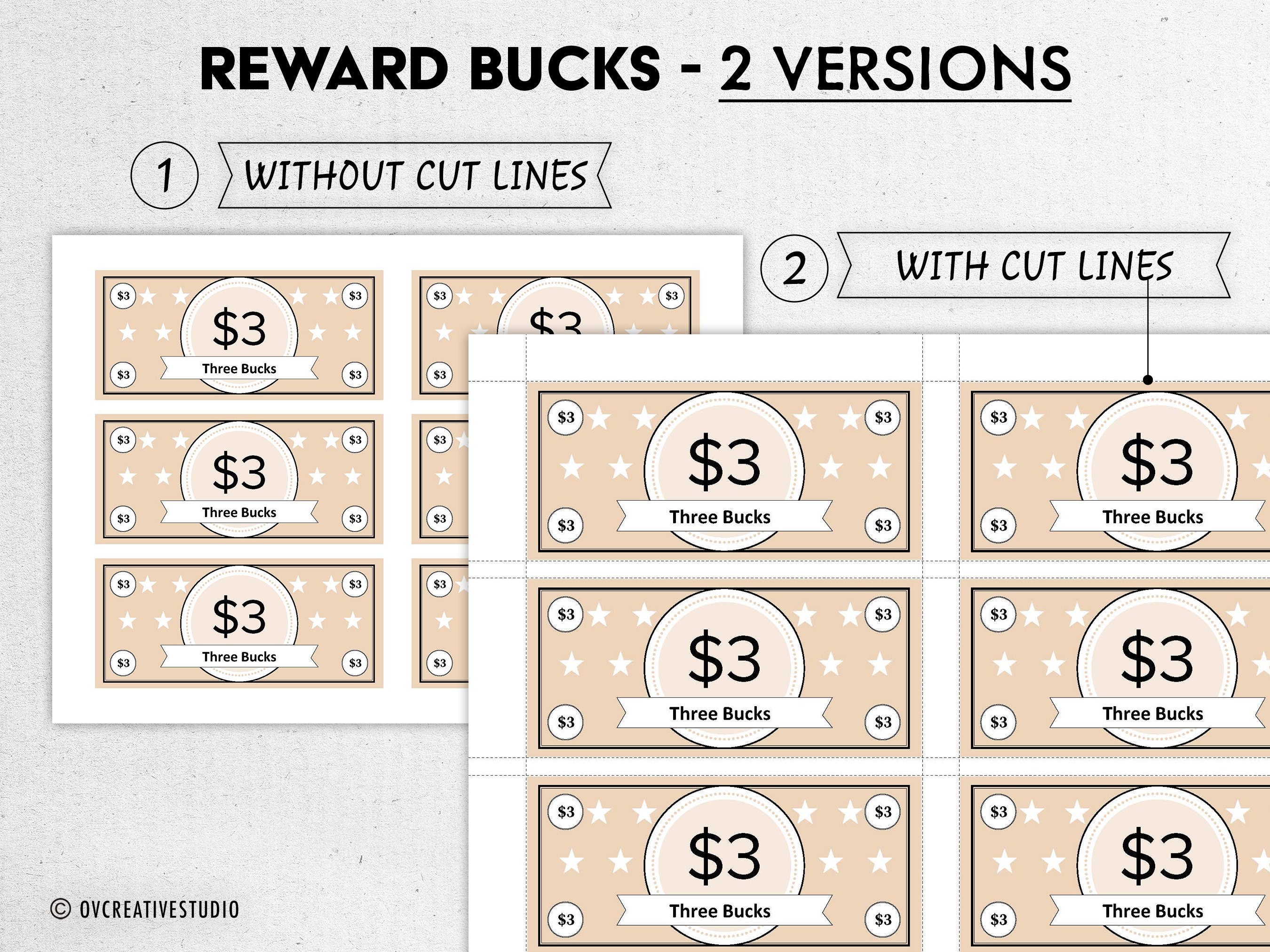 Editable Kids Reward Bucks Printable Mom Bucks PDF Reward - Etsy UK
