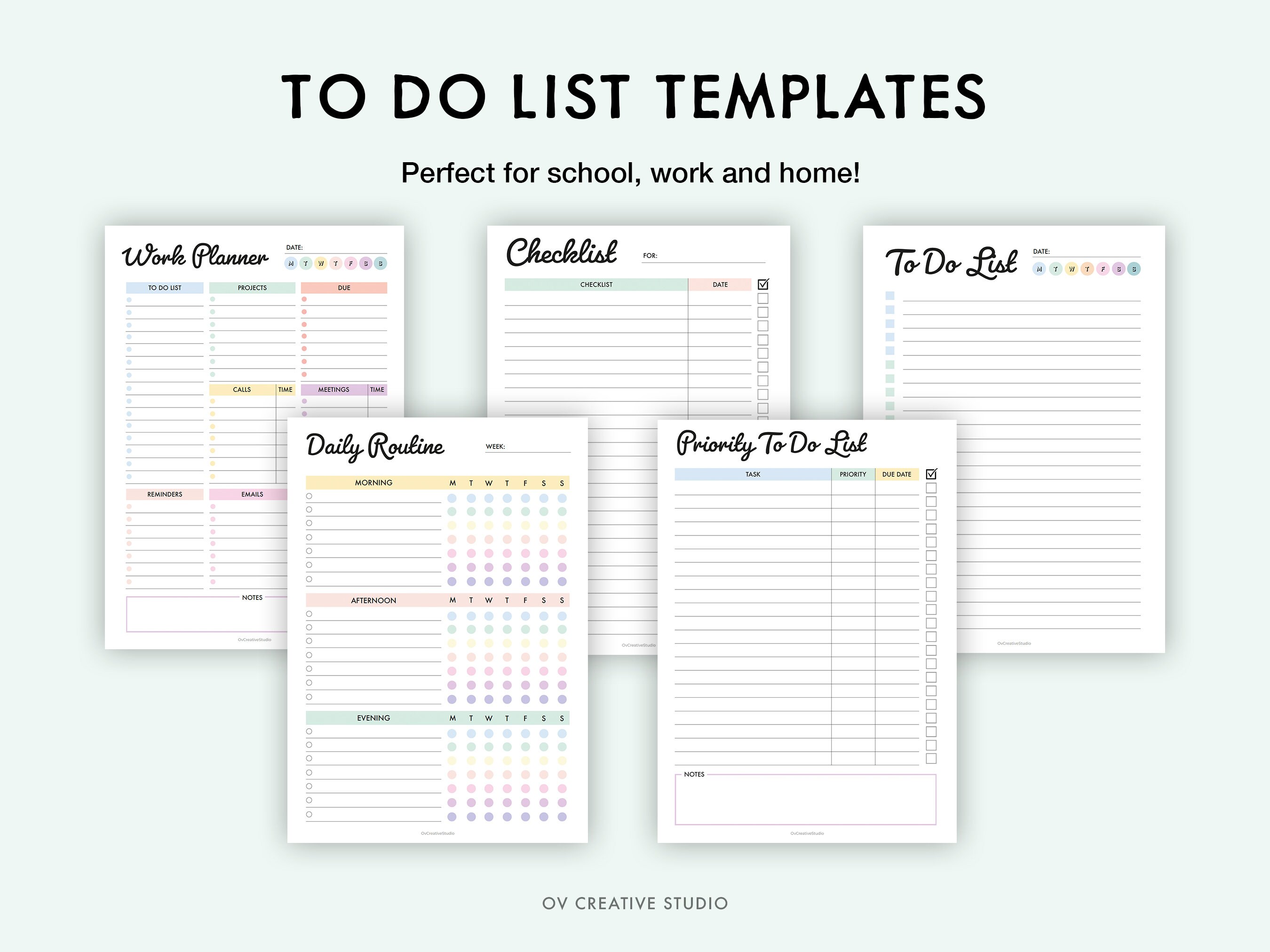 Editable Productivity Planner Bundle | Daily, Weekly, Monthly to Do ...