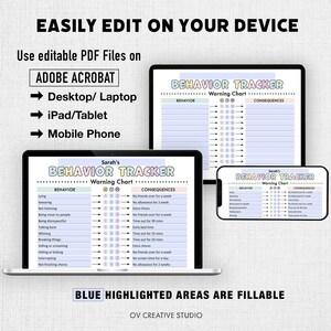 Editable Behavior Consequences 3 Strikes Warning Chart for Kids ...