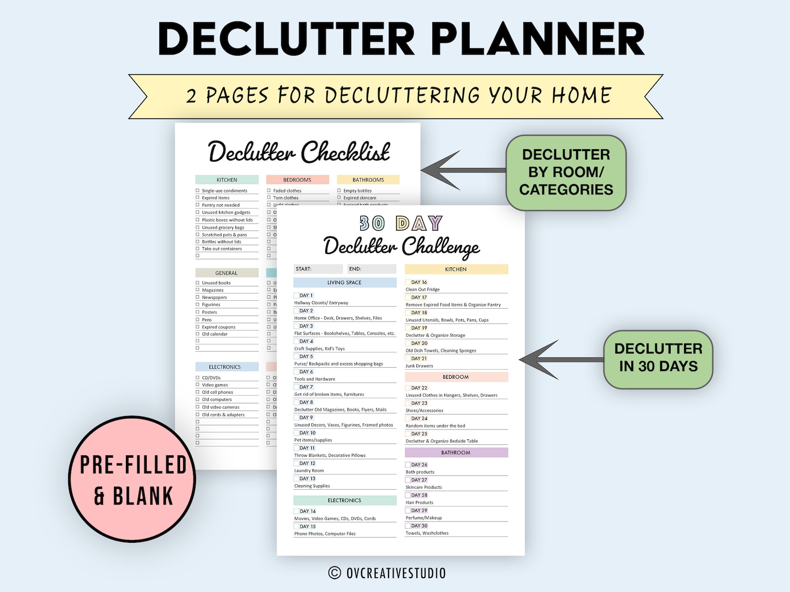 EDITABLE Cleaning Schedule Bundle, Printable, Weekly, Monthly, Yearly ...