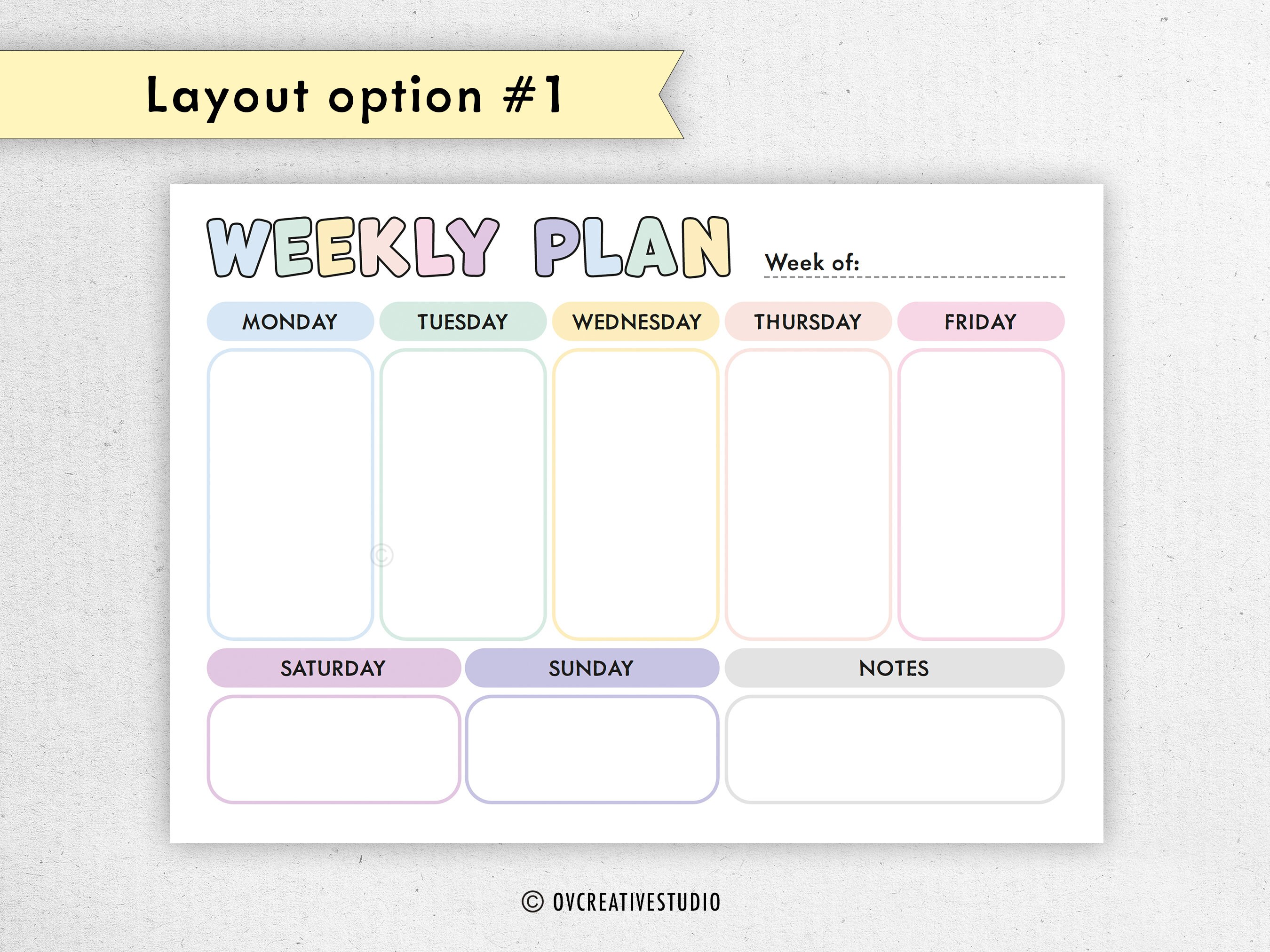 Editable Weekly Planner | Printable, Digital | Weekly Planner Organizer ...