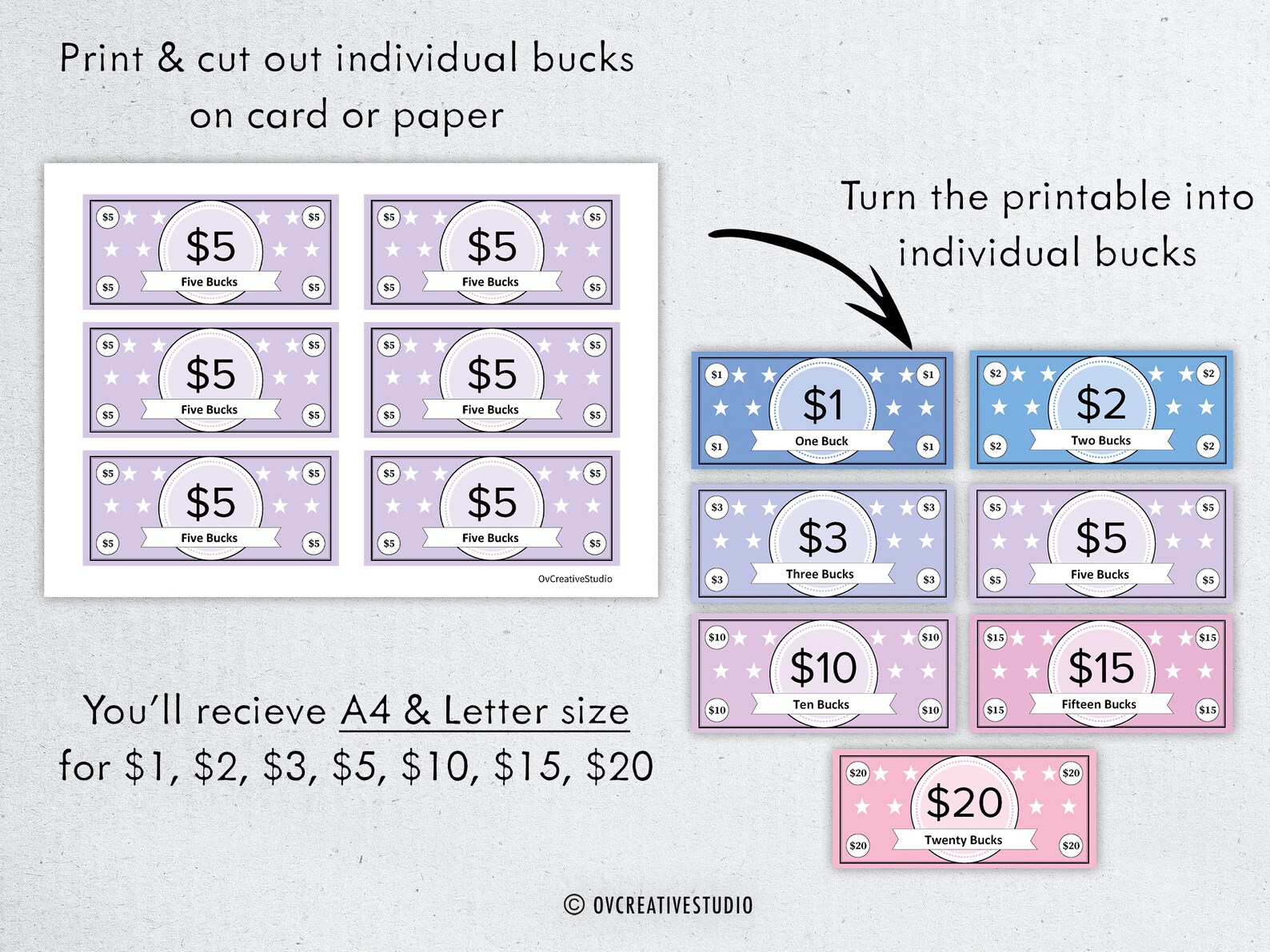 Editable Kids Reward Bucks | Printable | Mom Bucks, PDF Reward System ...