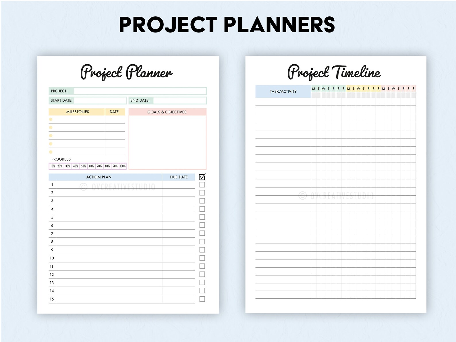 Editable Office Task Planner Bundle, Printable Work Schedule Planner ...