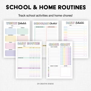 Editable School Planner for Kids 2025-2026, Printable, Digital PDF ...