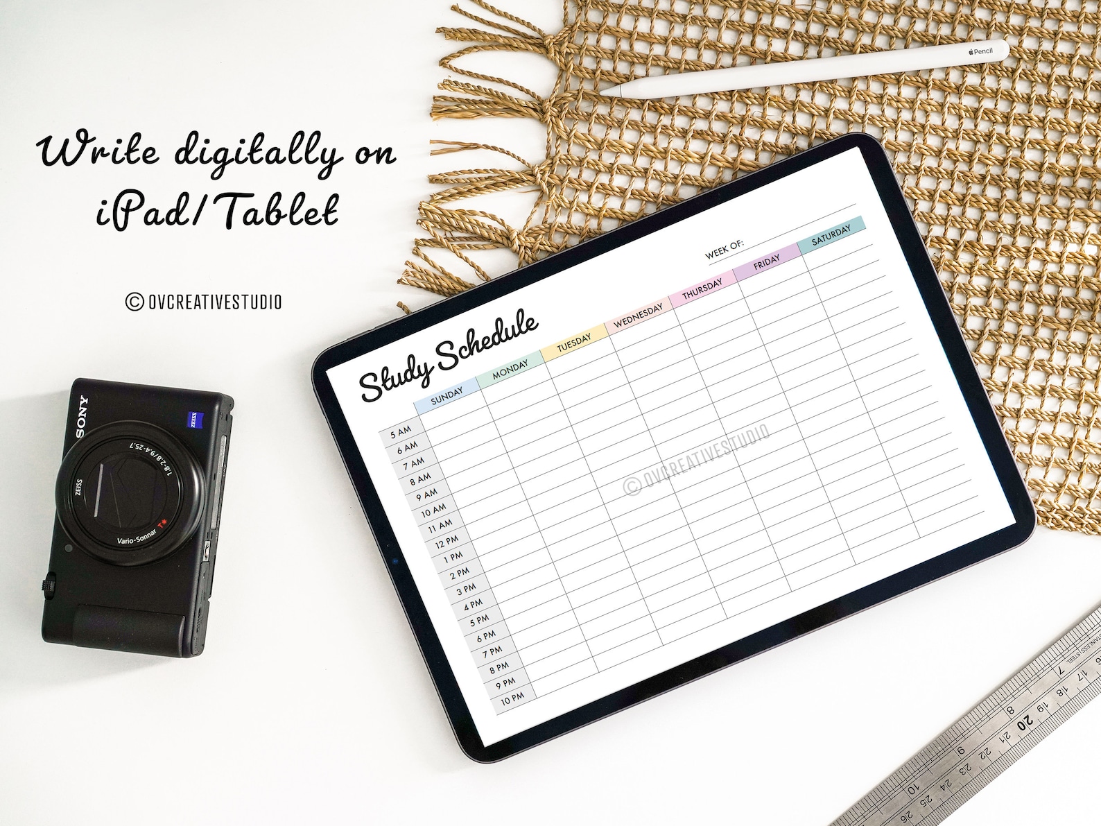 Editable Weekly Study Schedule Printable Study Planner - Etsy