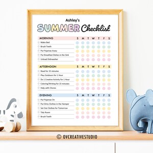 Editable Summer Checklist for Kids Printable Kids - Etsy
