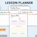 Editable Lesson Planner Printable Digital Weekly Lesson - Etsy UK