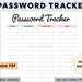 Editable Password Tracker | Printable, Digital | Password Organizer ...