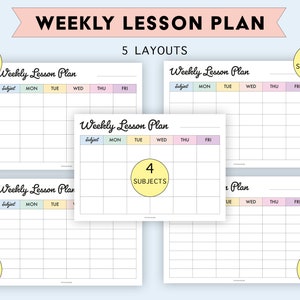 Editable Lesson Planner | Printable, Digital | Weekly Lesson Planner ...