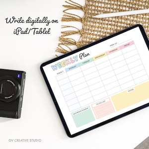 Editable Homeschool Weekly Schedule | Kids Weekly Plan | Printable ...