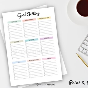 Editable Goal Planner Printable 2023 Goal Planner 2023 New Year Goal ...