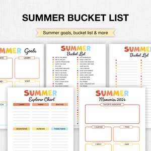 Editable Printable Summer Planner for Kids 2024 Summer Schedule, Chores ...