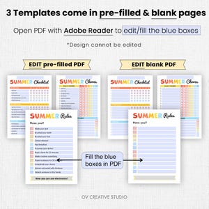 Editable Printable Summer Planner for Kids 2025 | Summer Schedule ...