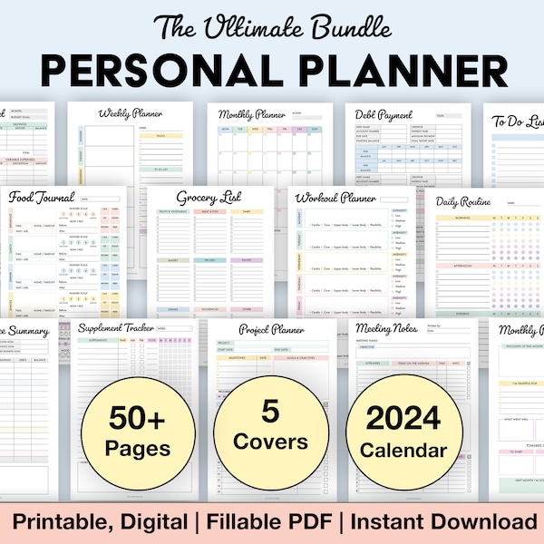 Personal Planner - Etsy