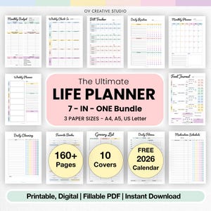 Life Planner Bundle | Printable, Digital PDF | Home Management | All in ...