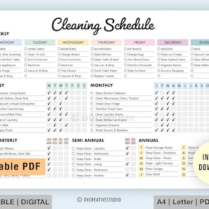 Cleaning Schedule - Etsy