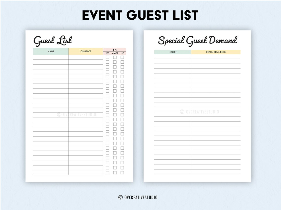 Editable Event Planner Bundle, Printable, Digital, Party Planner, Event ...