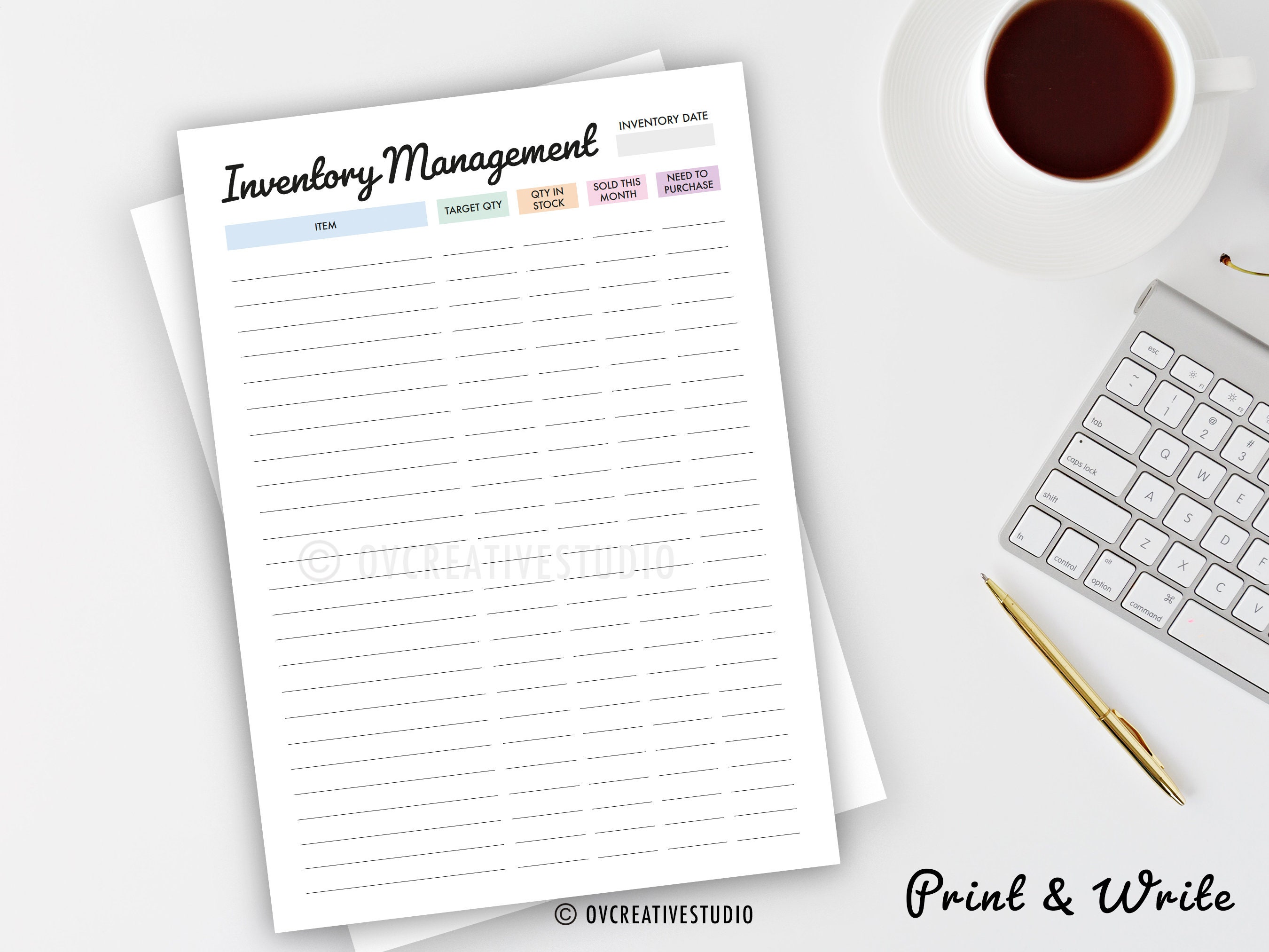 Editable Inventory Management Printable Inventory Tracker - Etsy UK