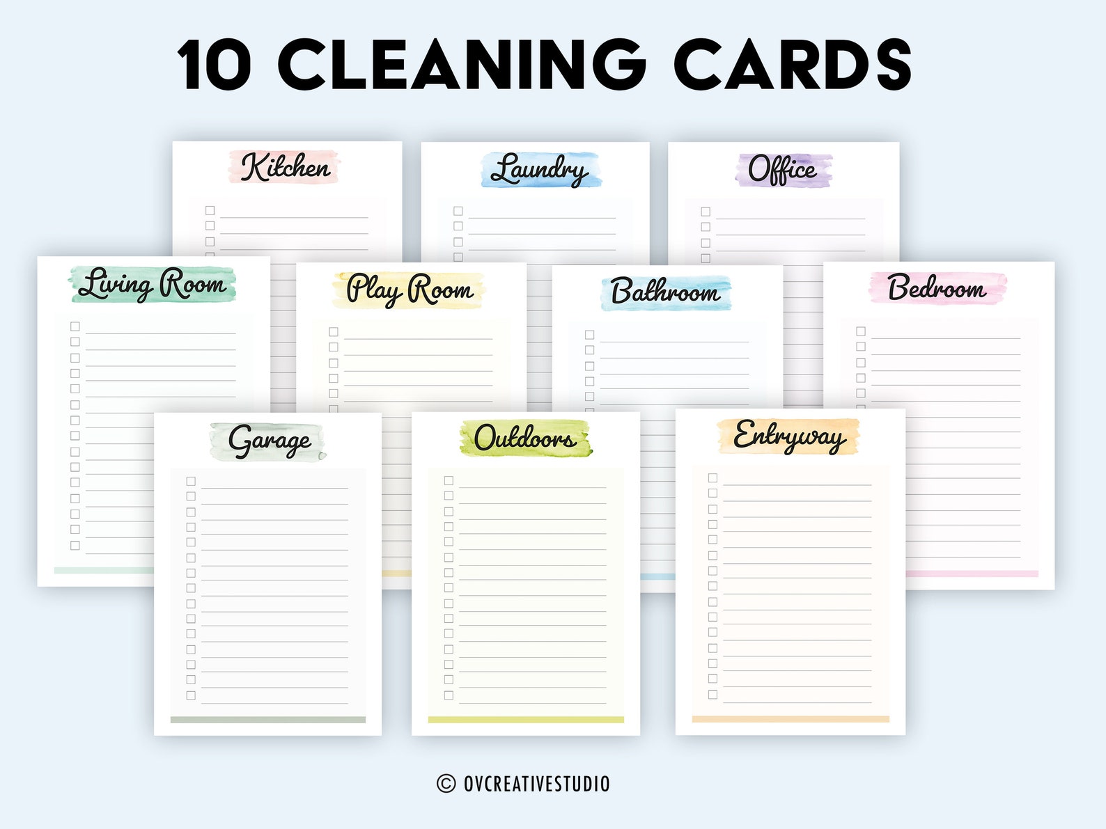 Editable Cleaning Card Room Cleaning Checklist Cleaning - Etsy