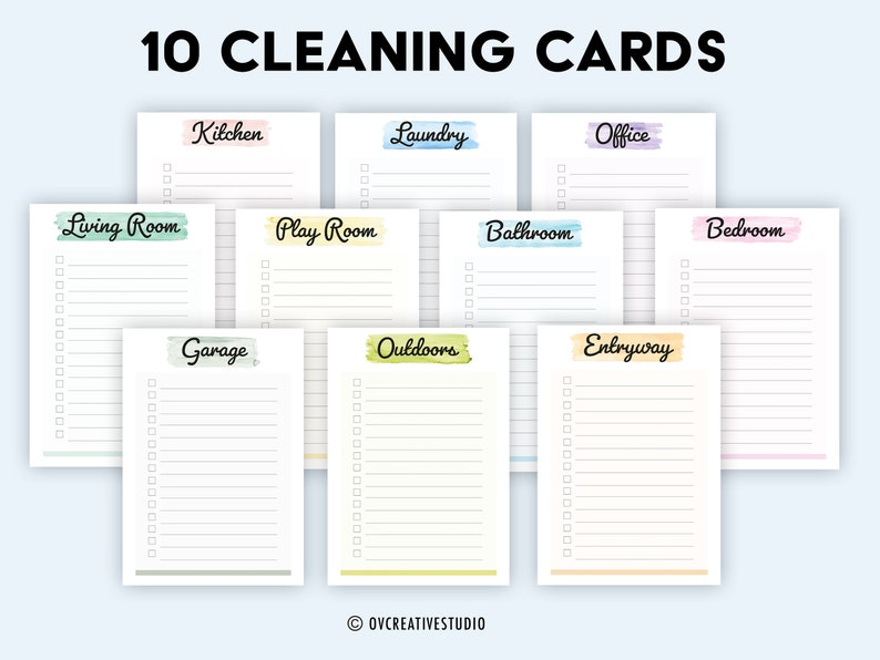 Editable Cleaning Card Room Cleaning Checklist Cleaning - Etsy