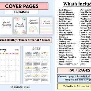 Personal Planner Bundle Printable Digital Fillable PDF - Etsy