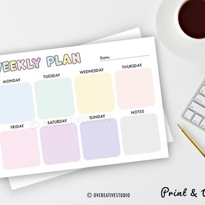 Editable Weekly Planner | Printable, Digital | Weekly Planner PDF ...