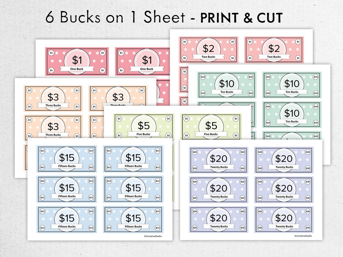 Editable Kids Reward Bucks | Printable | Mom Bucks, PDF Reward System ...