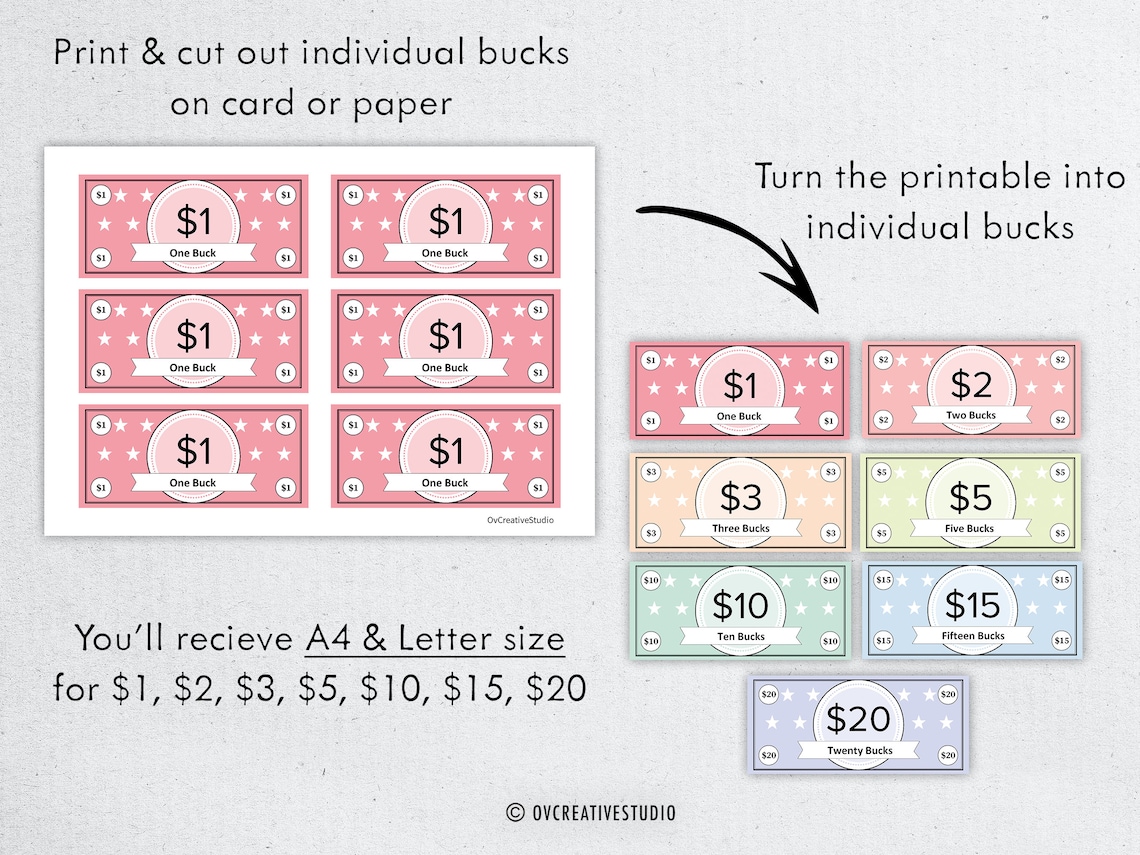 Editable Kids Reward Bucks | Printable | Mom Bucks, PDF Reward System ...