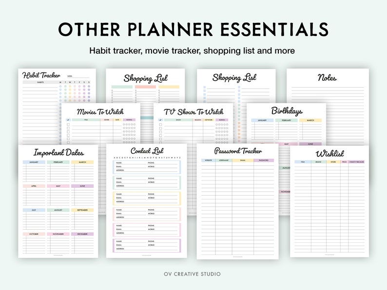 Editable Productivity Planner Bundle | Daily, Weekly, Monthly to Do ...