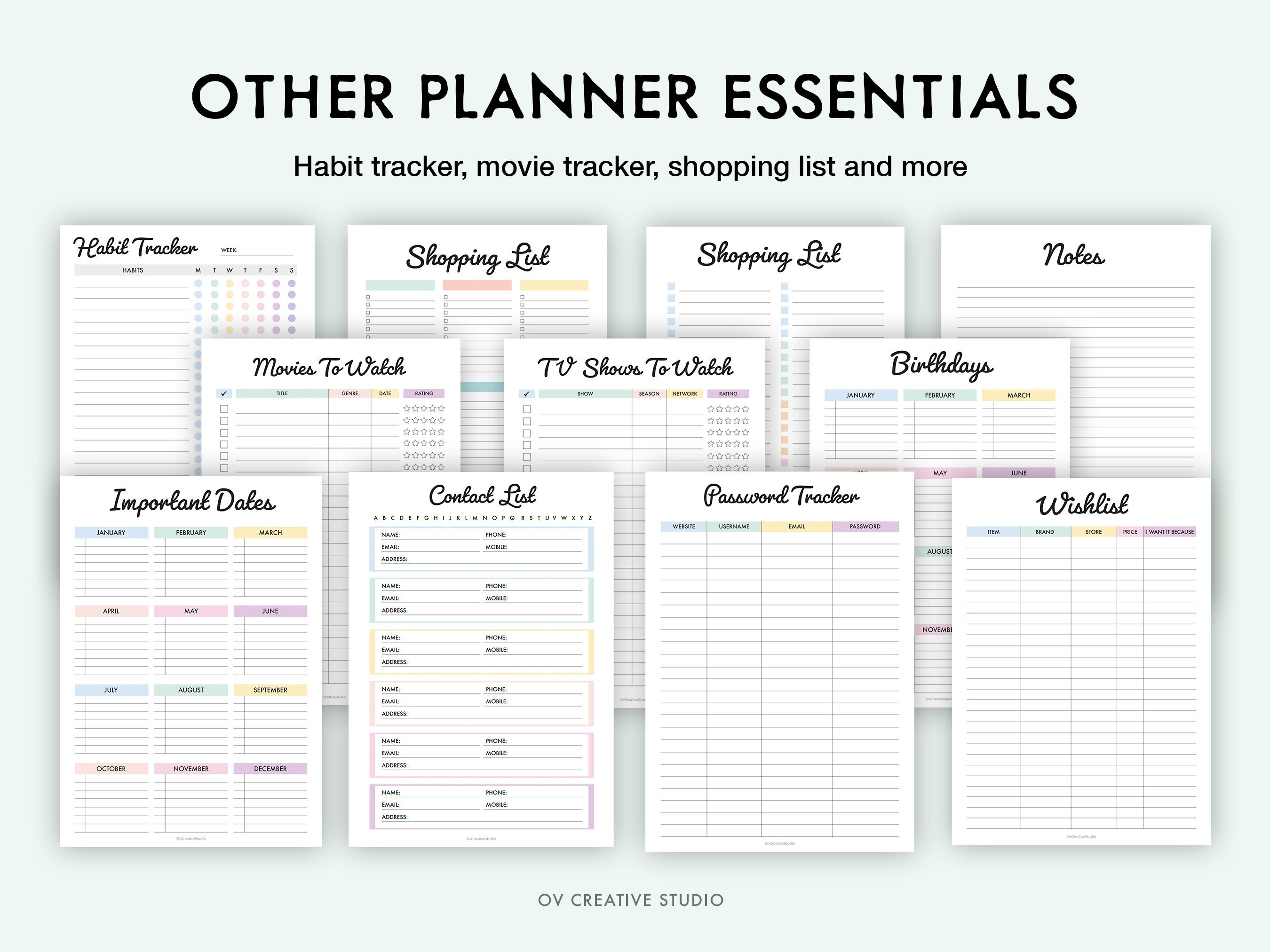 Editable Productivity Planner Bundle | Daily, Weekly, Monthly to Do ...