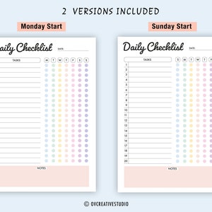 Editable Daily Checklist | Printable Weekly to Do List | Weekly ...