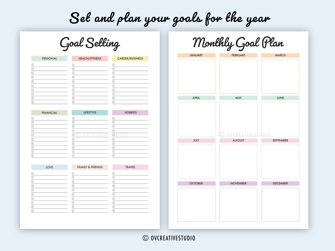 Editable Goal Planner Printable 2023 Goal Planner 2023 - Etsy