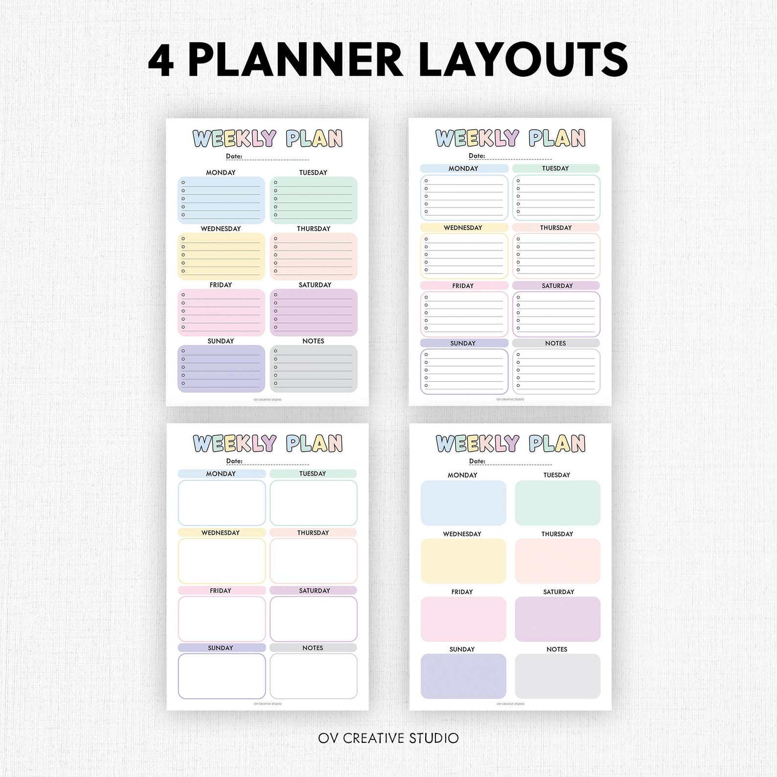 Editable Weekly Planner | Printable, Digital | Weekly Planner PDF ...