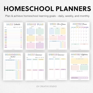 Editable Homeschool Planner Bundle 2025-2026 | Printable | Academic ...