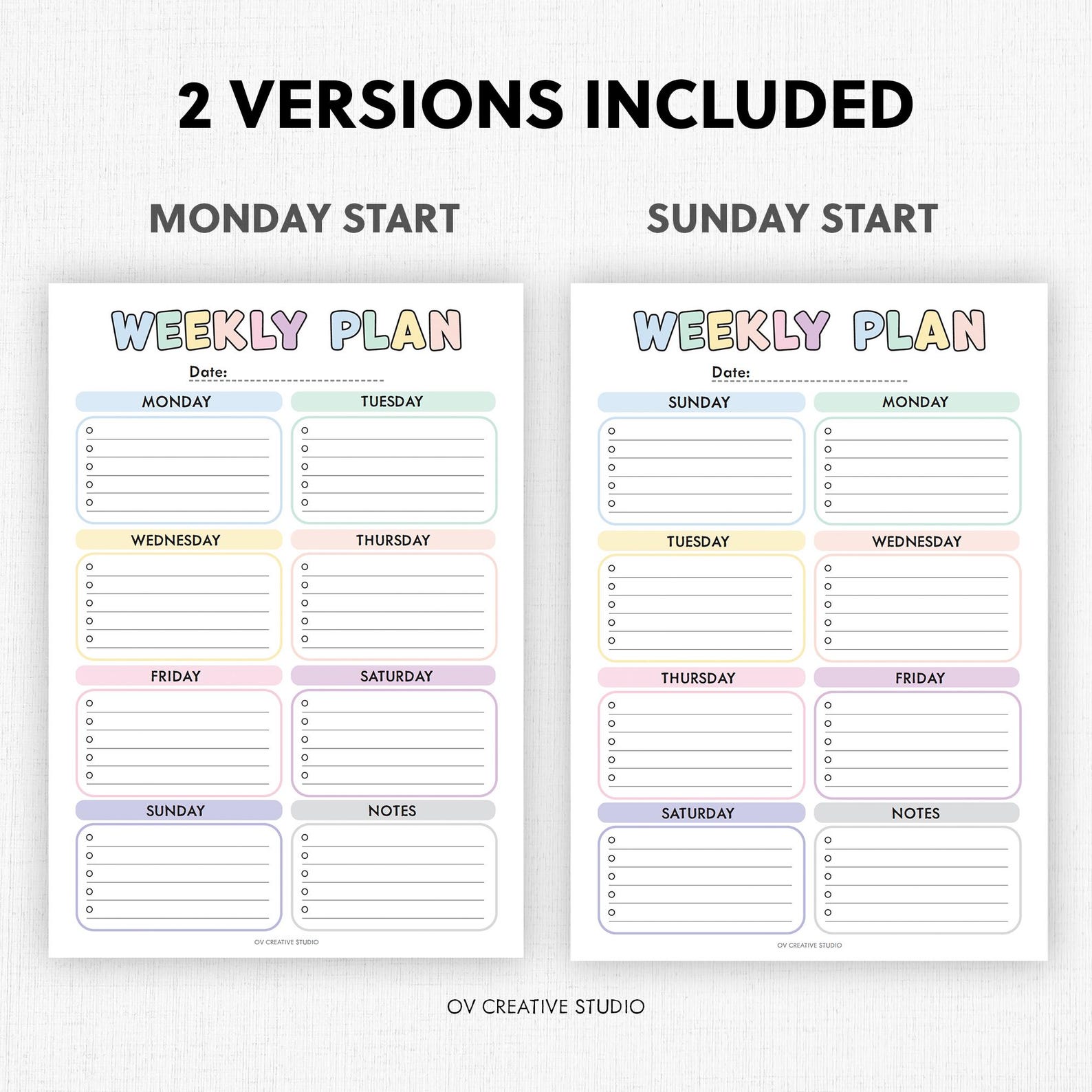 Editable Weekly Planner | Printable, Digital | Weekly Planner PDF ...