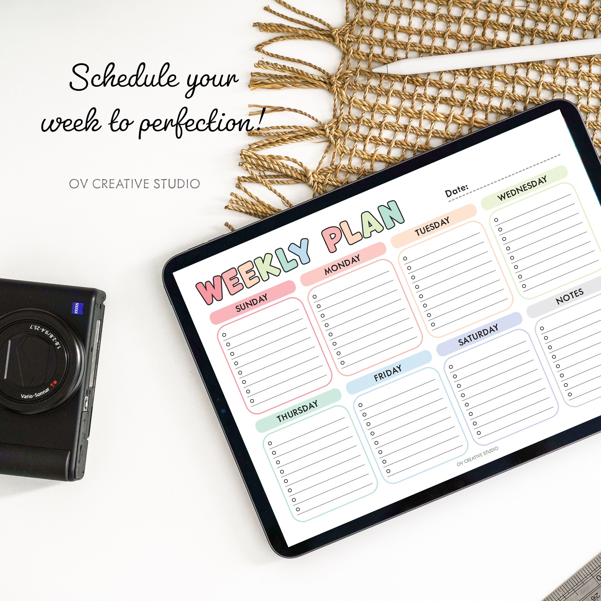 Editable Weekly Planner | Printable, Digital | Weekly Planner PDF ...