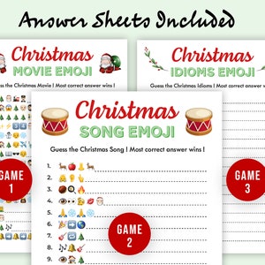 Christmas Emoji Pictionary | Christmas Songs, Movies, Idioms ...