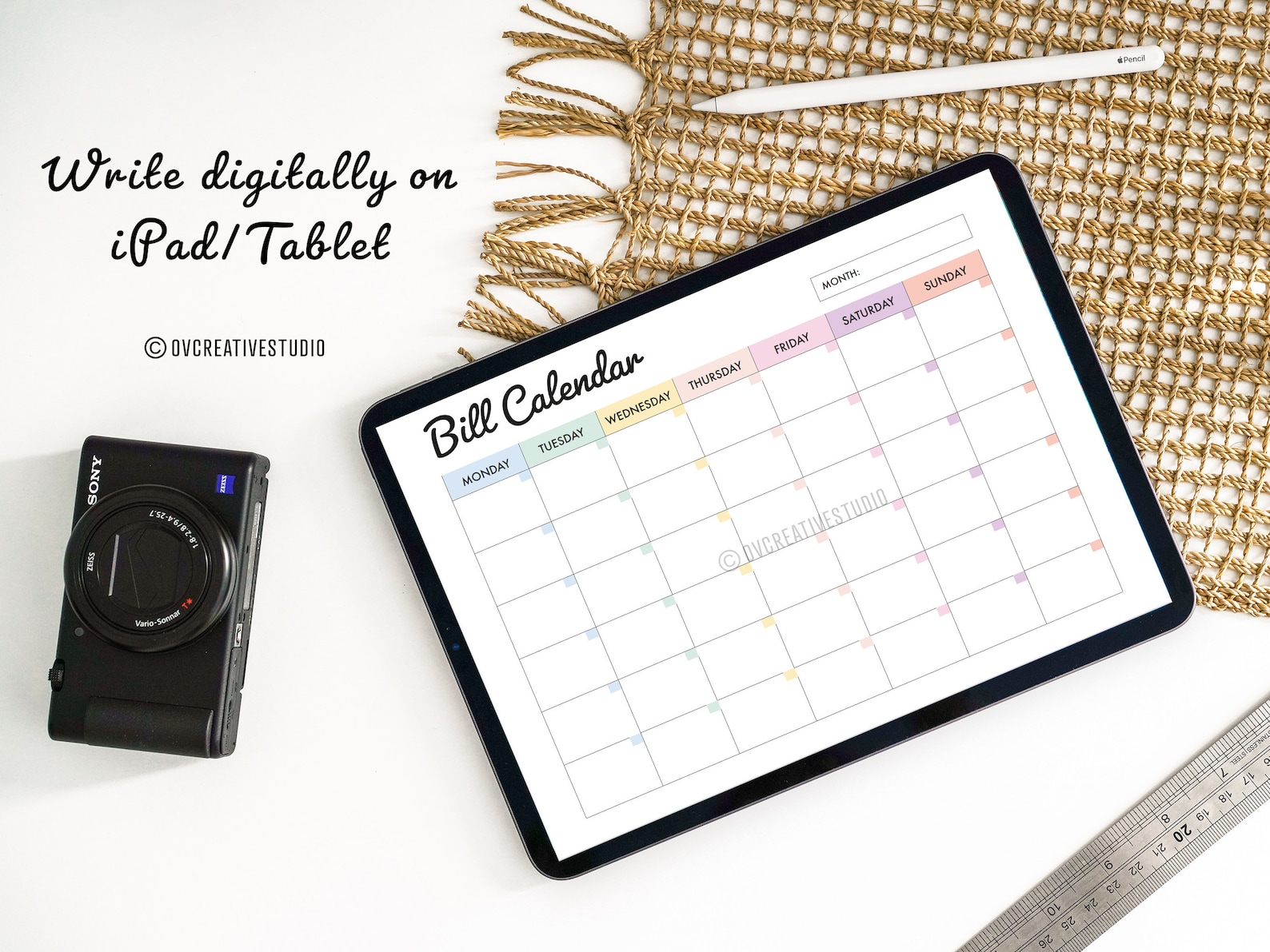 Editable Bill Calendar | Printable Monthly Bill Planner | Monthly Bill ...