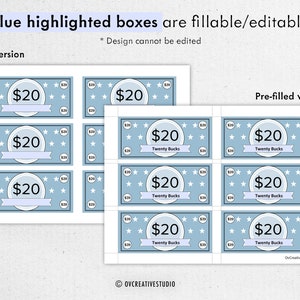 Editable Kids Reward Bucks | Printable | Mom Bucks, PDF Reward System ...