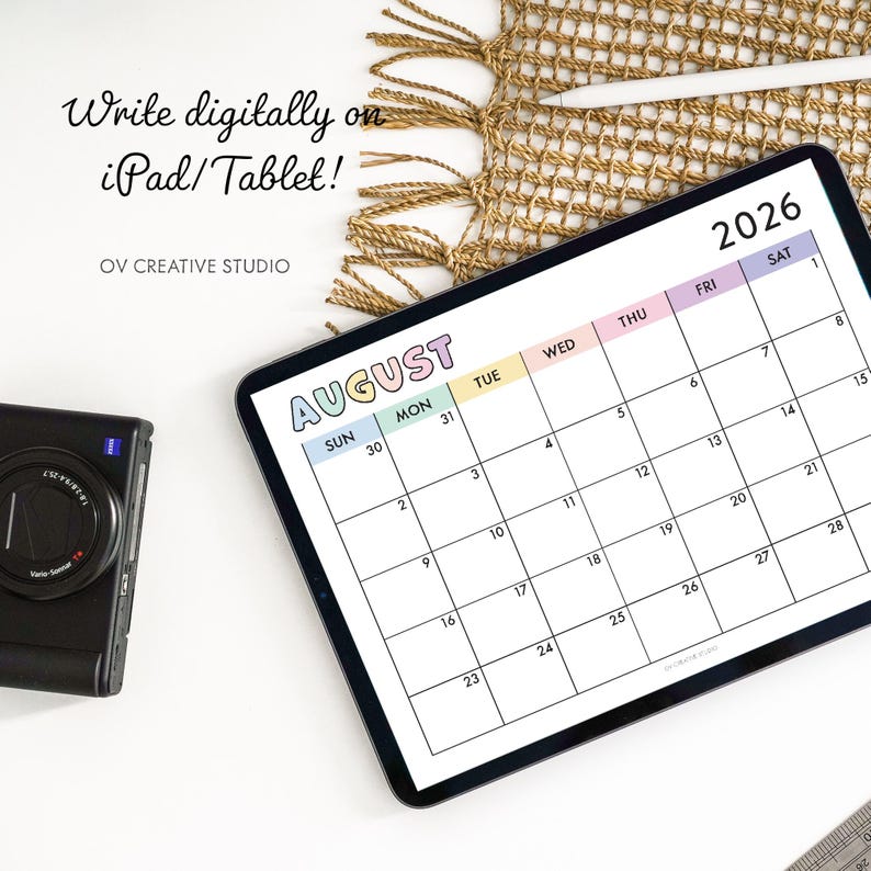 2026 Monthly Planner | Printable, Fillable, Digital | Dated Monthly ...