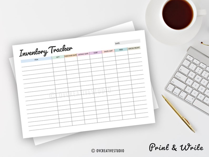 Editable Inventory Tracker | Small Business Inventory Management ...