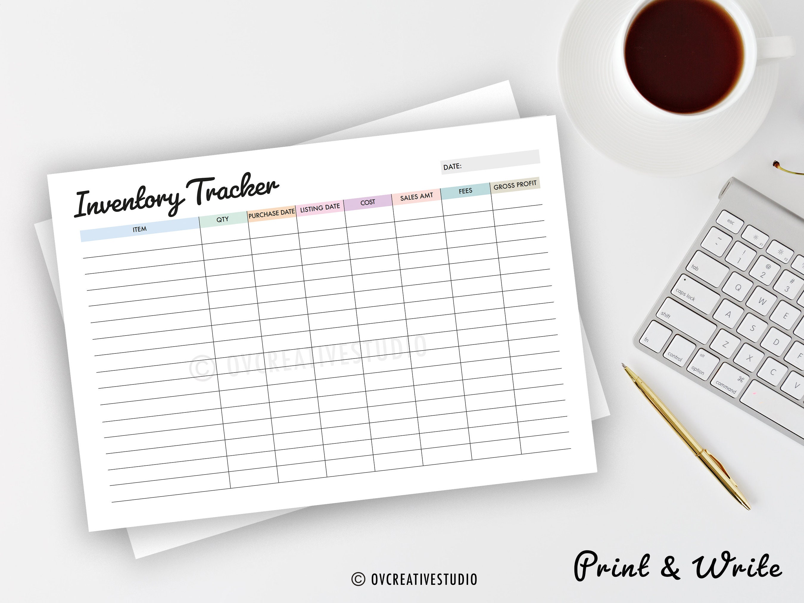 Editable Inventory Tracker Small Business Inventory - Etsy